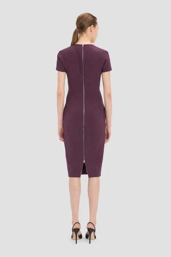 Victoria Beckham Claude Midi Dress - Fig