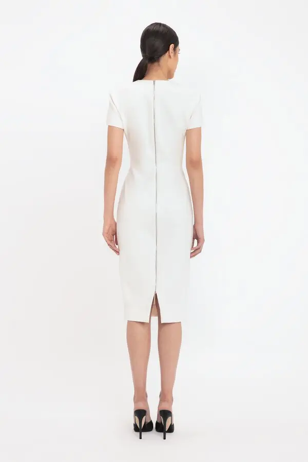 Victoria Beckham Claude Midi Dress - Ivory