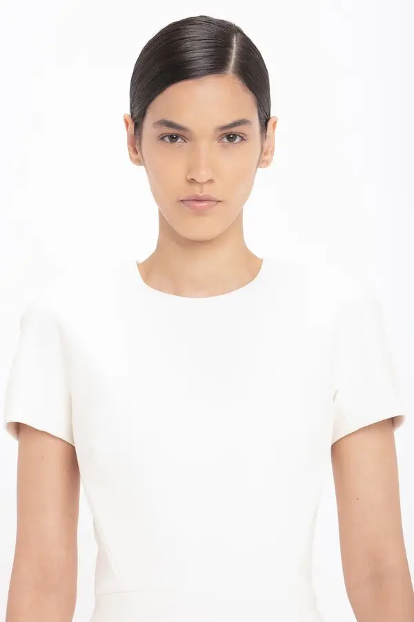 Victoria Beckham Claude Midi Dress - Ivory
