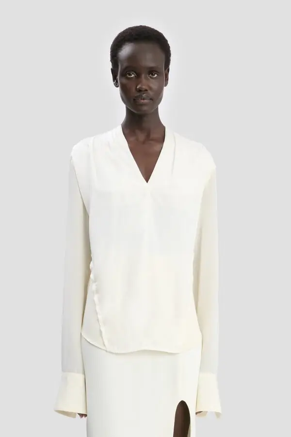 Victoria Beckham V-neck Top - Ivory
