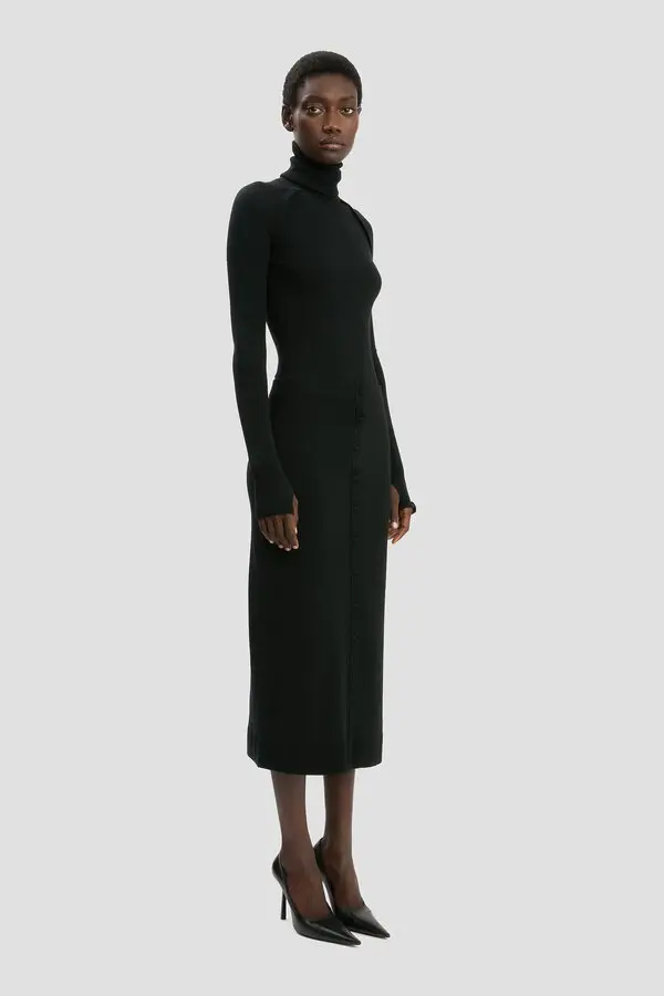 Victoria Beckham Button Midi Skirt