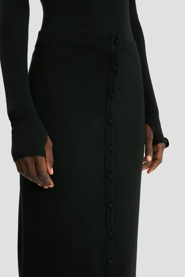 Victoria Beckham Button Midi Skirt