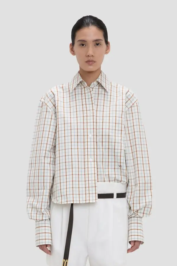 Victoria Beckham Ellys Shirt - Multi-white Check