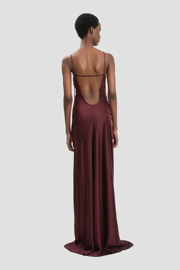 Victoria Beckham Cami Floor-length Dress - Cinnabar Red