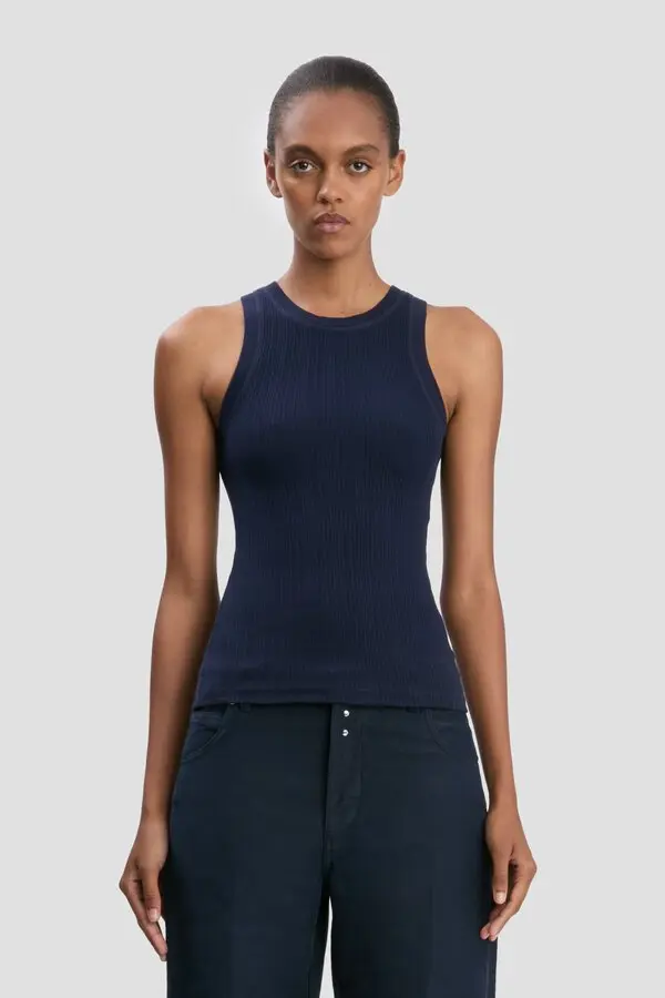 Victoria Beckham Rib Tank - Navy