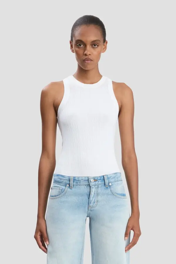 Victoria Beckham Rib Tank - White