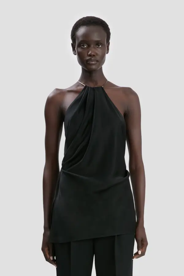 Victoria Beckham Chain Cami Top - Black