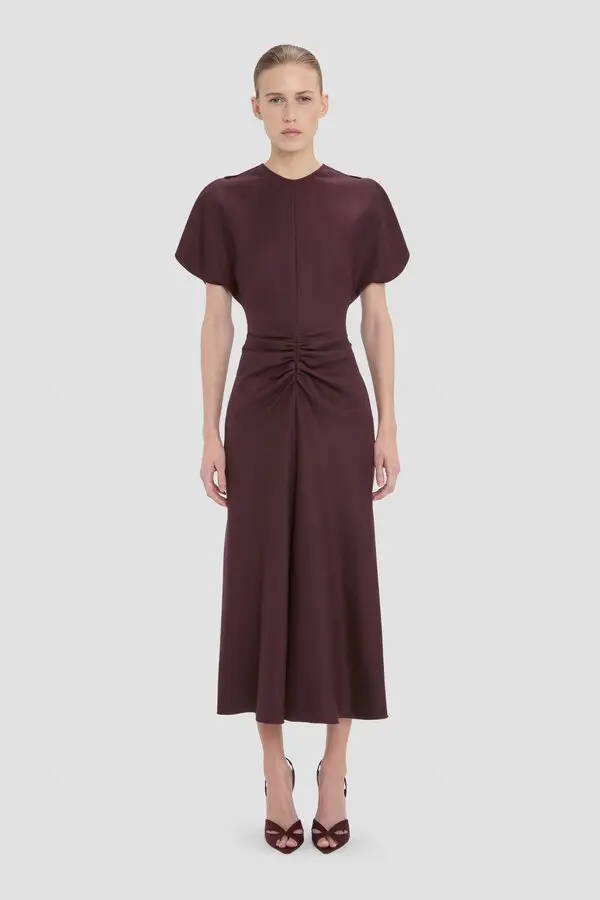 Victoria Beckham Bela Midi Dress - Acai