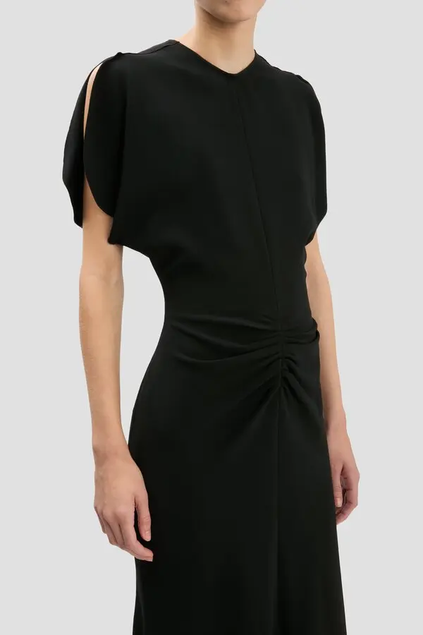 Victoria Beckham Bela Midi Dress - Black