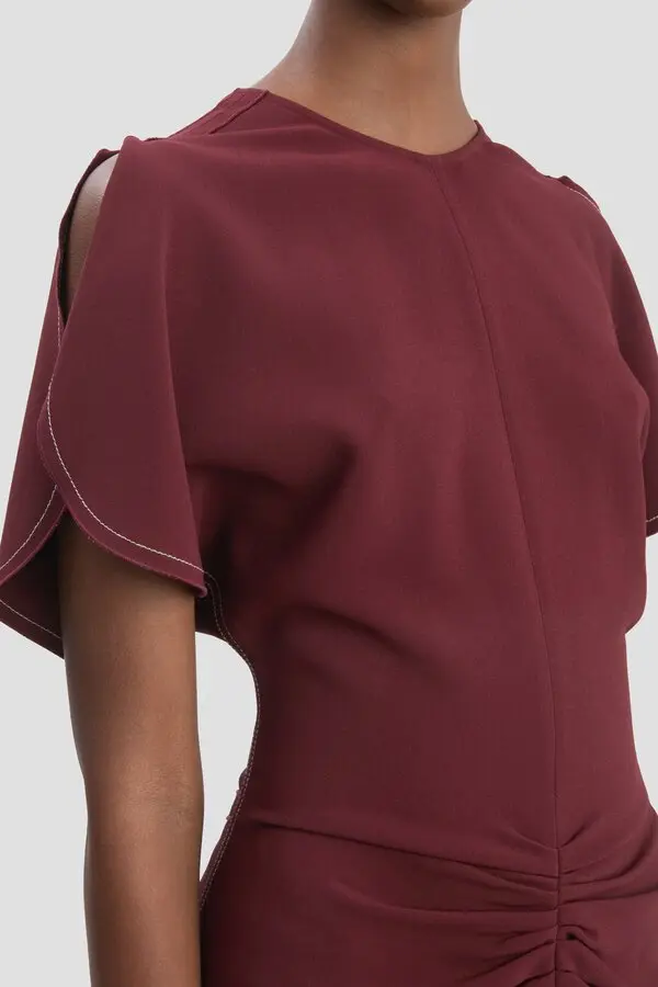 Victoria Beckham Bela Midi Dress - Cinnabar Red