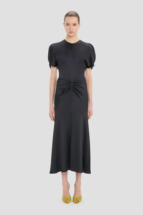 Victoria Beckham Bela Midi Dress - Midnight