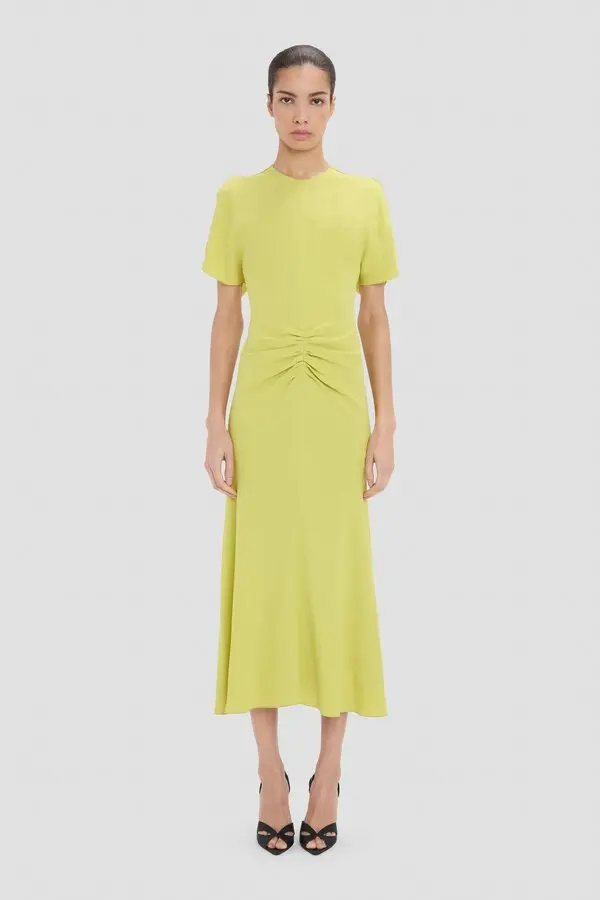 Victoria Beckham Bela Midi Dress - Yellow