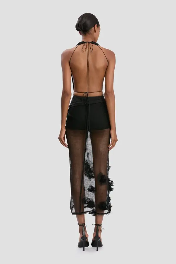 Victoria Beckham Halter Neck Lace Bodysuit