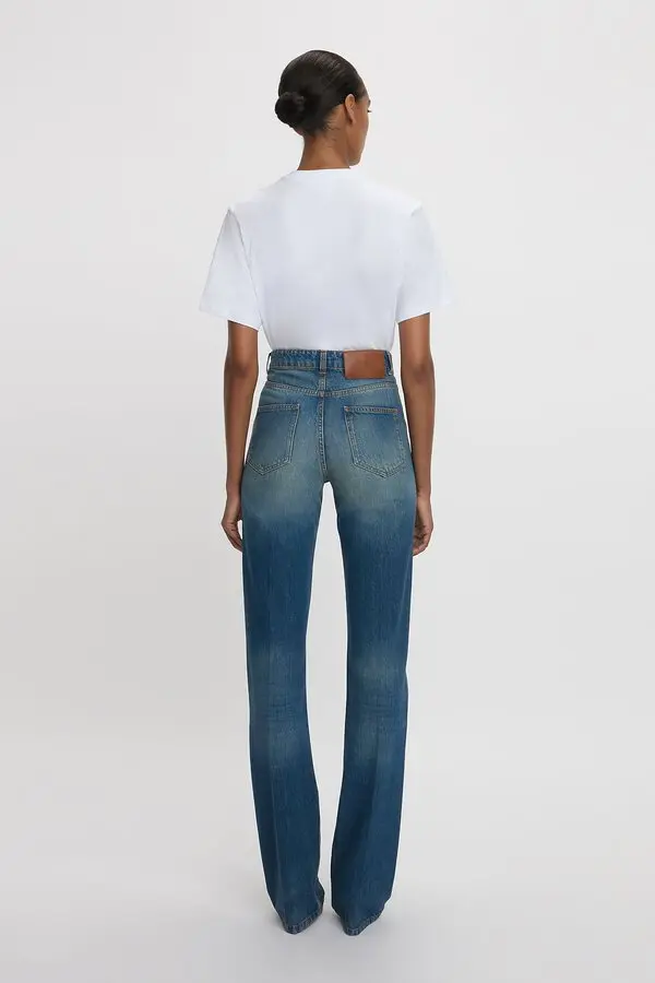 Victoria Beckham Julia Stretch Jean - Mid Blue