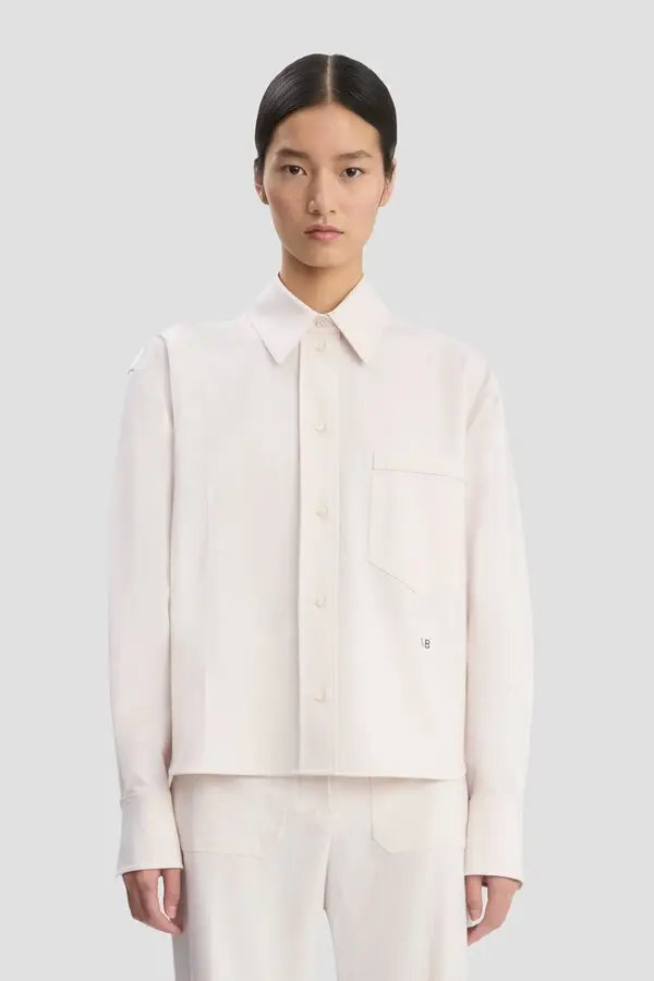 Victoria Beckham Long Sleeve Shirt - Bone