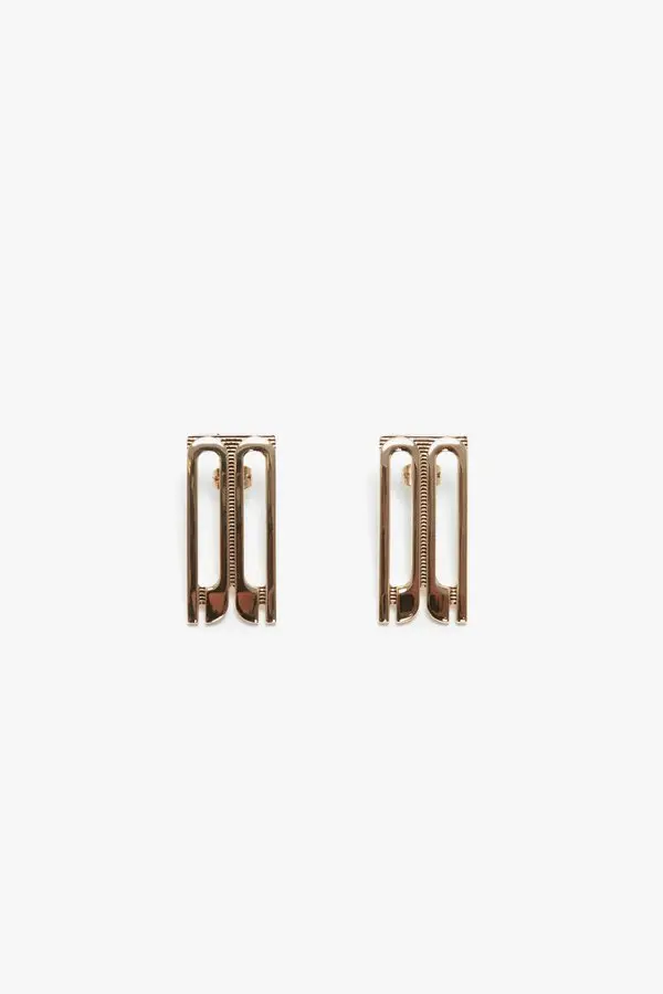 Victoria Beckham Dorian Stud Earrings In -plated Brass - Gold