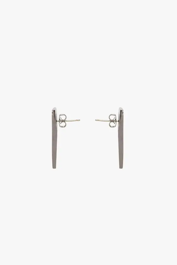Victoria Beckham Dorian Stud Earrings In -plated Brass - Silver