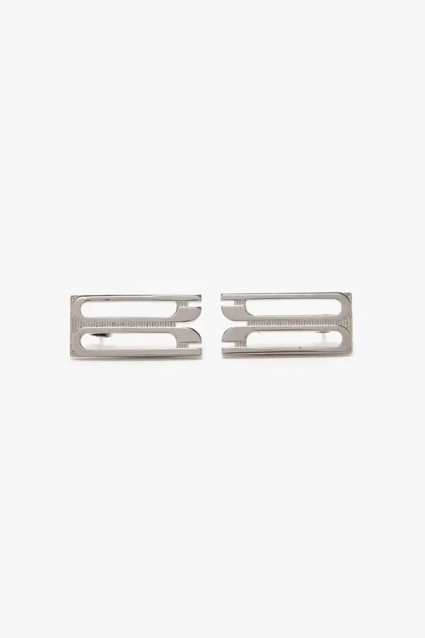 Victoria Beckham Dorian Stud Earrings In -plated Brass - Silver
