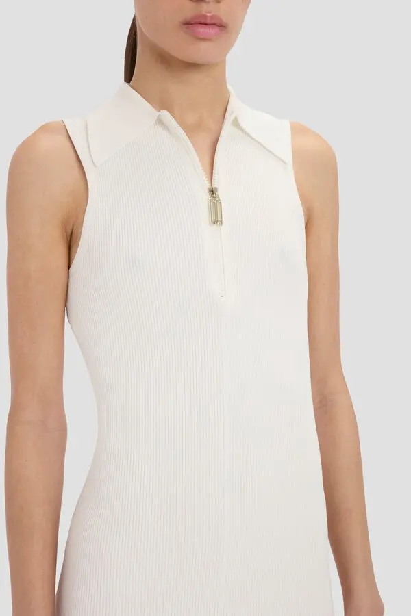 Victoria Beckham Mira Midi Dress - White