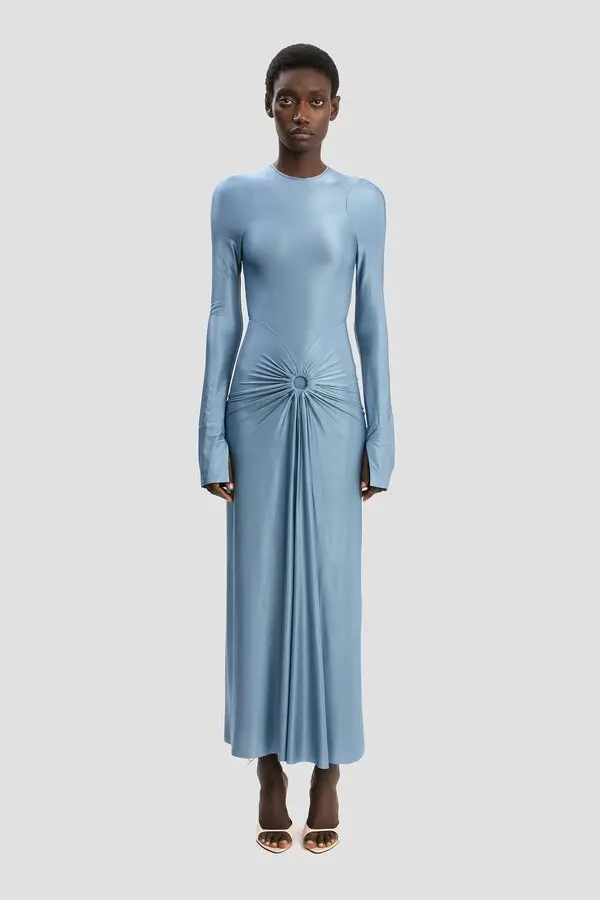 Victoria Beckham Frances Midi Dress - Stone