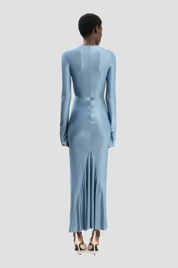 Victoria Beckham Frances Midi Dress - Stone