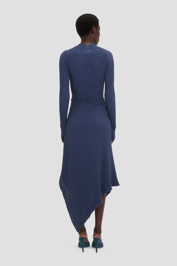 Victoria Beckham Draped Knit Midi Skirt - Eclipse