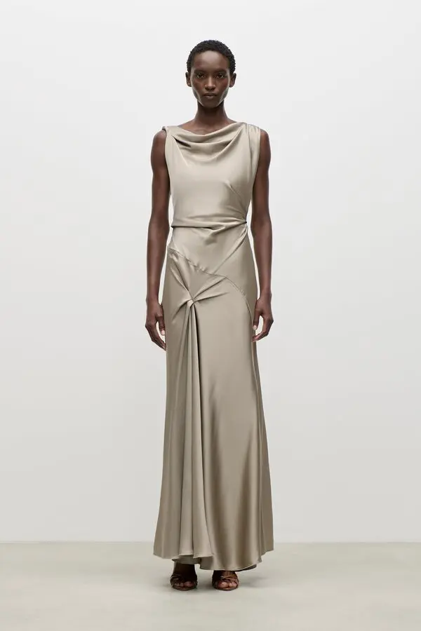Victoria Beckham Posy Gown - Light Grey