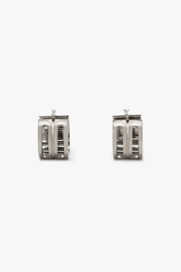 Victoria Beckham Dorian Hoop Earrings - Silver