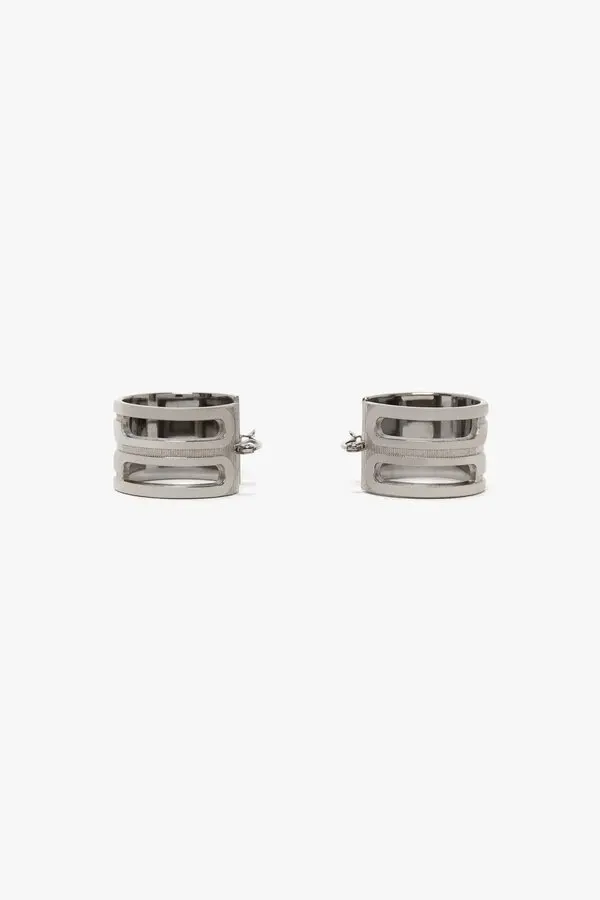 Victoria Beckham Dorian Hoop Earrings - Silver