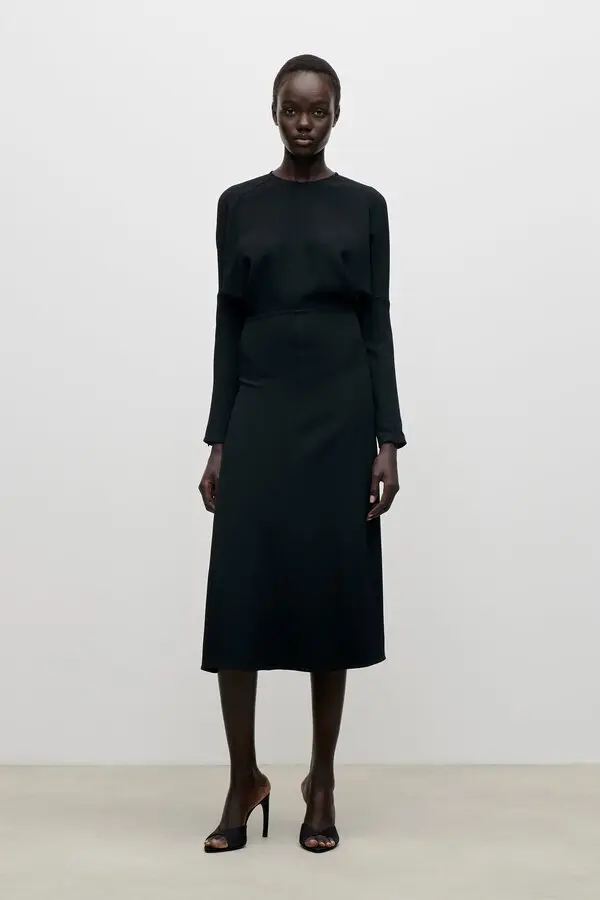 Victoria Beckham Dolman Midi Dress - Black