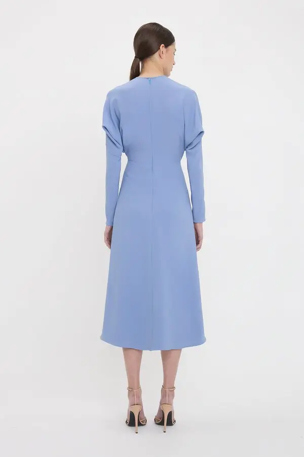 Victoria Beckham Dolman Midi Dress - Bluebell