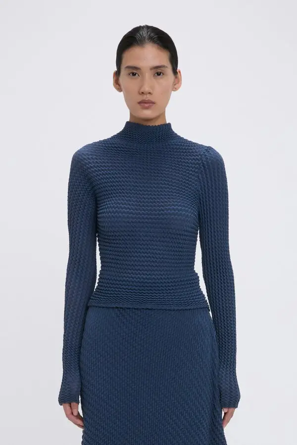 Victoria Beckham Cropped Knit Top - Eclipse