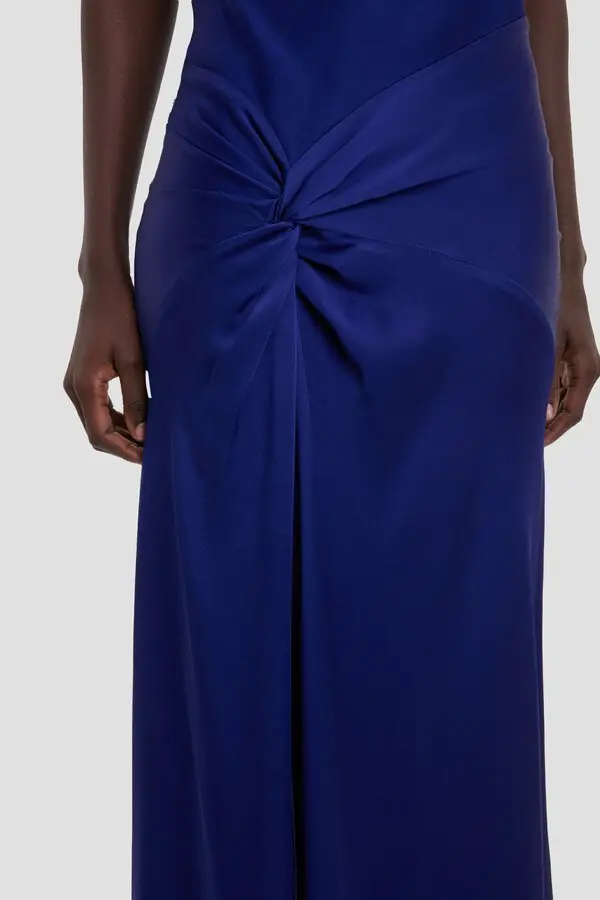Victoria Beckham Draped Cami Gown - Bright Indigo