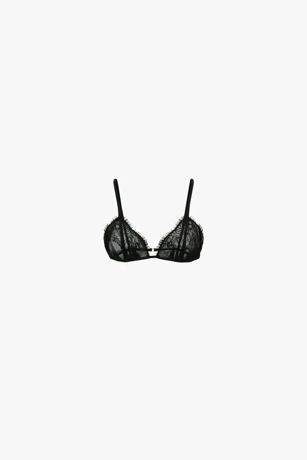 Victoria Beckham Lace Bra - Black