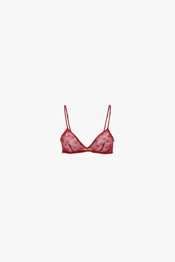 Victoria Beckham Lace Bra - Poppy Red