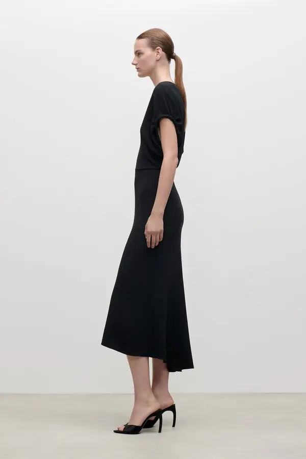 Victoria Beckham Edith Midi Dress - Black