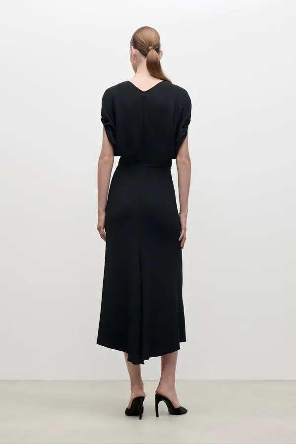 Victoria Beckham Edith Midi Dress - Black