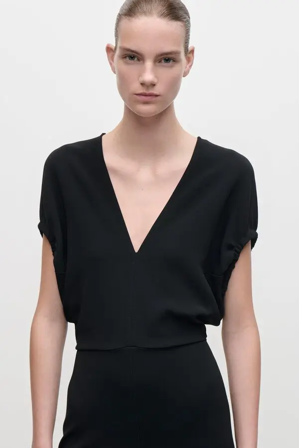 Victoria Beckham Edith Midi Dress - Black