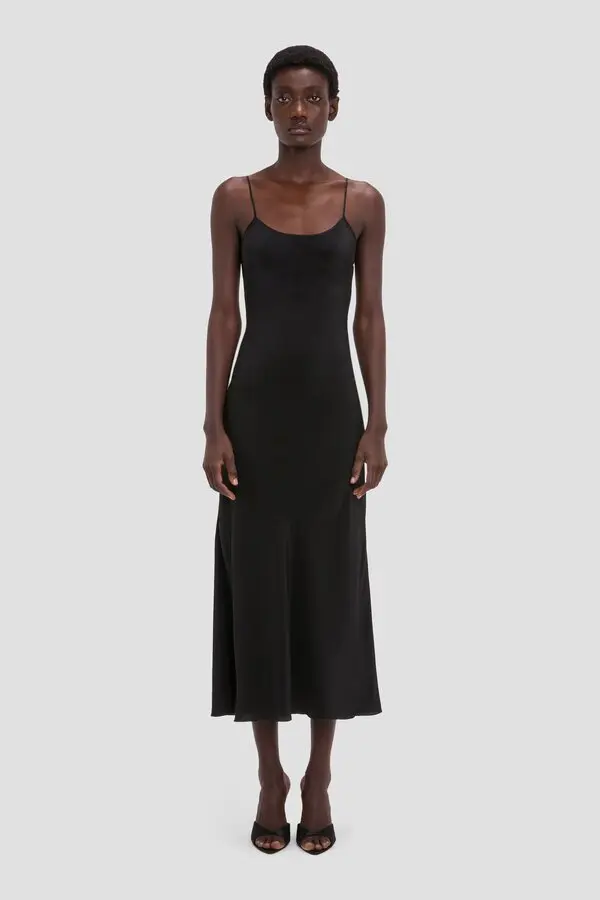 Victoria Beckham Cami Midi Dress - Black