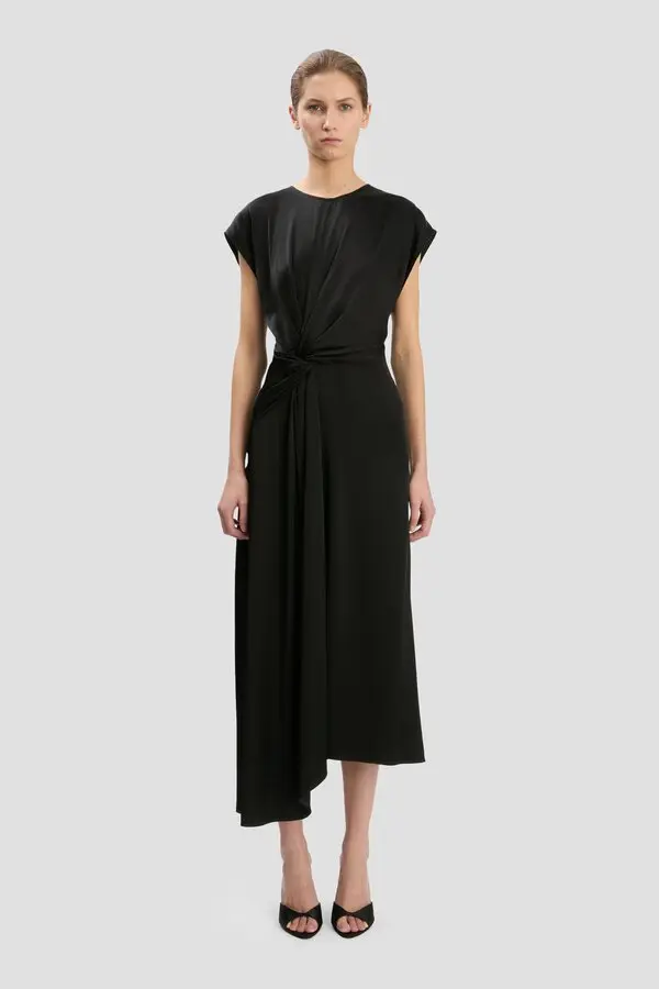 Victoria Beckham Aria Midi Dress - Black