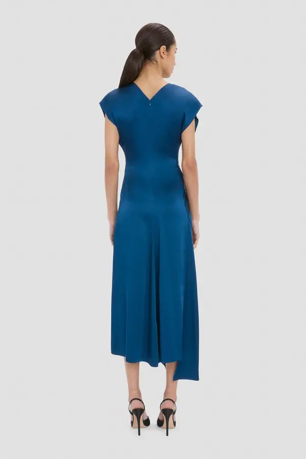Victoria Beckham Aria Midi Dress - Blue