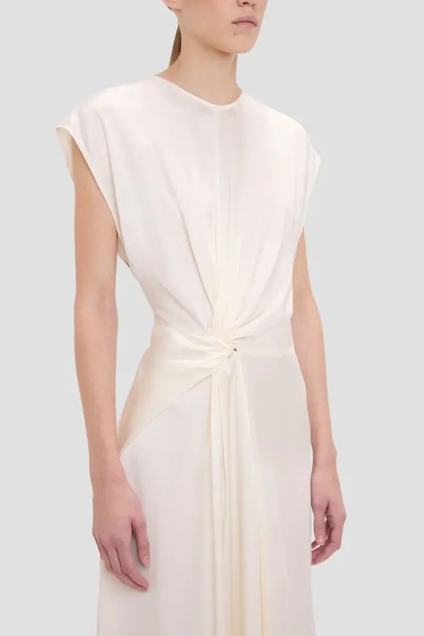 Victoria Beckham Aria Midi Dress - Ivory