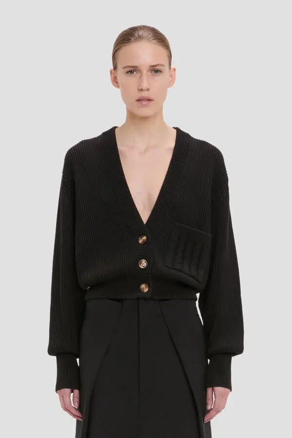 Victoria Beckham Cable Pocket Cardigan