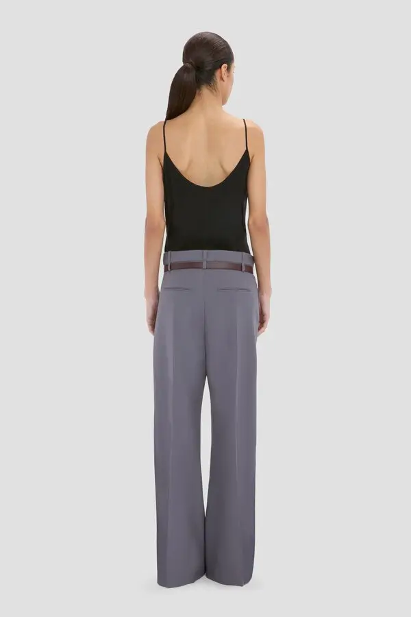 Victoria Beckham Straight Leg Folded Trouser