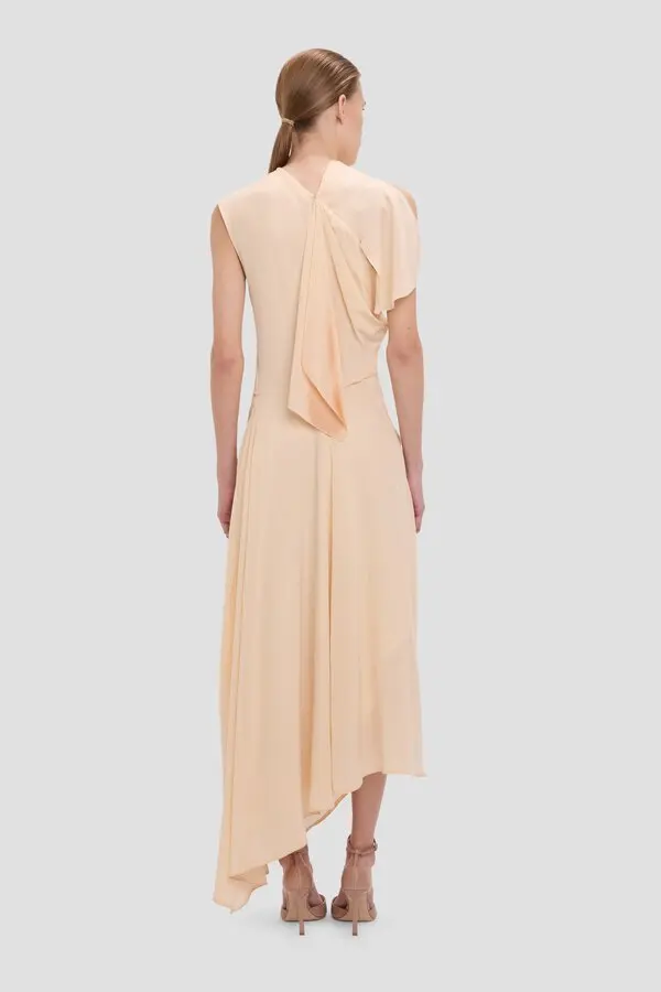 Victoria Beckham Smocked Maxi Dress