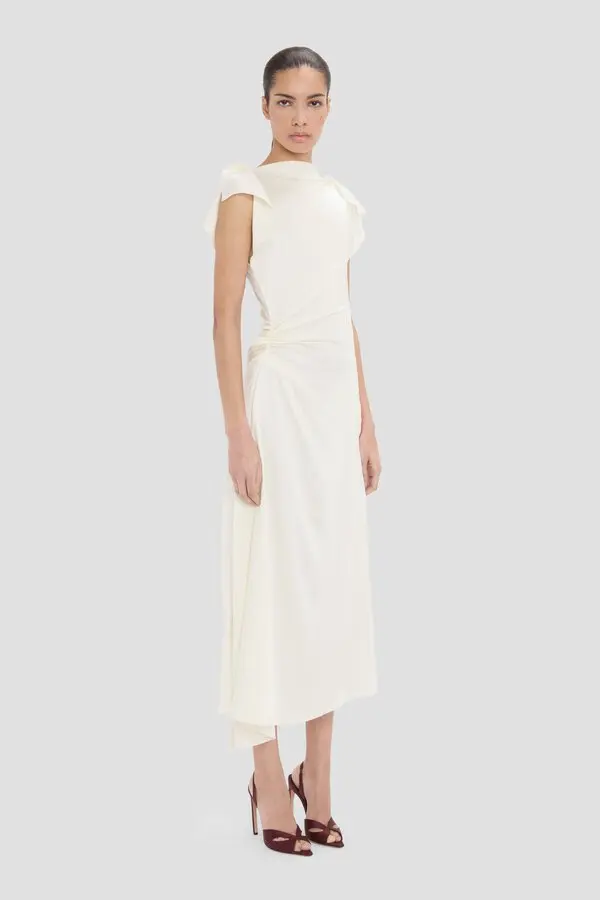 Victoria Beckham Draped Midi Dress