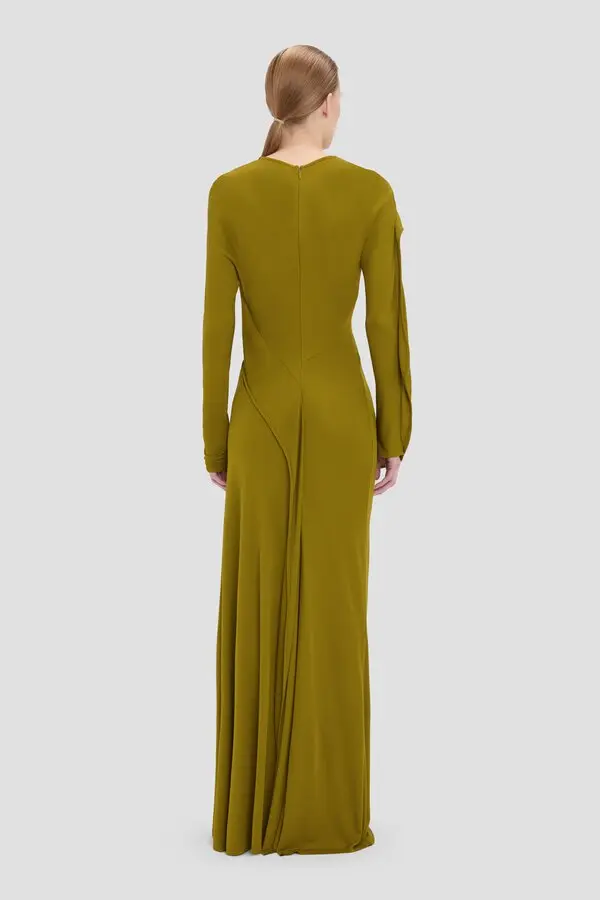 Victoria Beckham Closed Neck Drape Gown