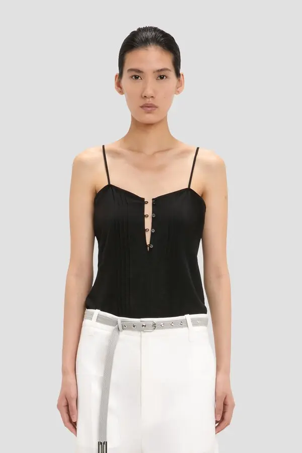 Victoria Beckham Rouleaux Cami Top - Black