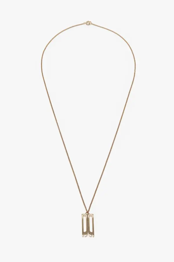 Victoria Beckham Dorian Charm Pendant Necklace - Gold