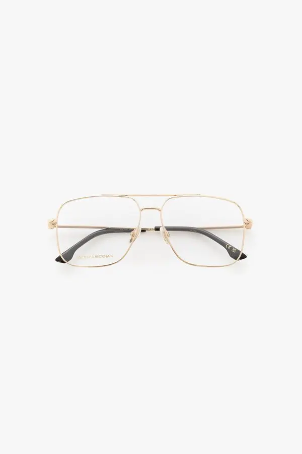 Victoria Beckham Fine Double Bridge Optical Eyeglasses - Gold